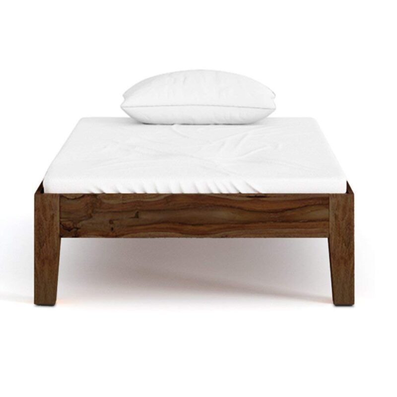 Single Size Bed for Bedroom | Solid Pure Wood Beds Without Storage for ...